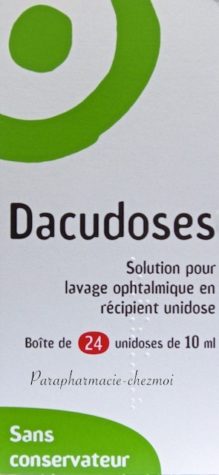 DACUDOSES SOLUTION POUR LAVAGE OPHTALMIQUE - Parapharmacie Chez moi