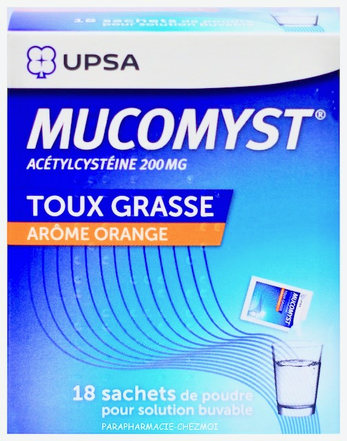 MUCOMYST SACHETS GOÛT ORANGE - Parapharmacie Chez moi
