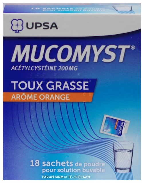 MUCOMYST SACHETS GOÛT ORANGE - Parapharmacie Chez moi