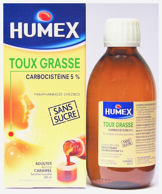 HUMEX 5% ADULTE EXPECTORANT SANS SUCRE - Parapharmacie Chez moi