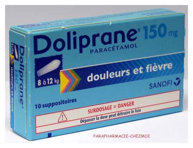 DOLIPRANE 150 MG SUPPOSITOIRES - Parapharmacie Chez moi