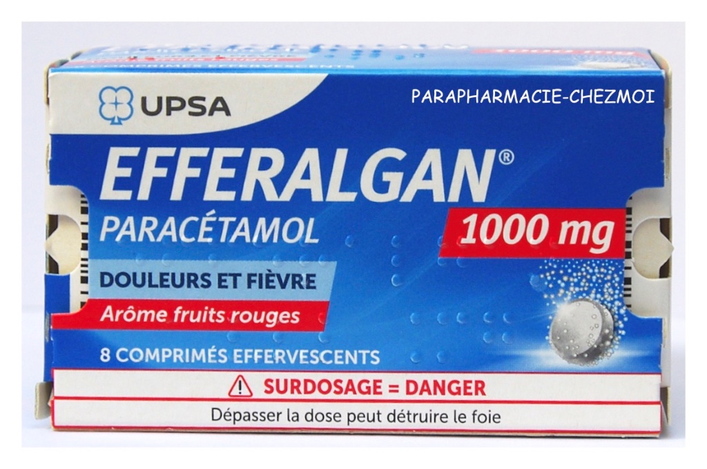 EFFERALGAN 1000MG COMPRIMÉS EFFERVESCENTS ARÔME FRUITS ROUGES ...