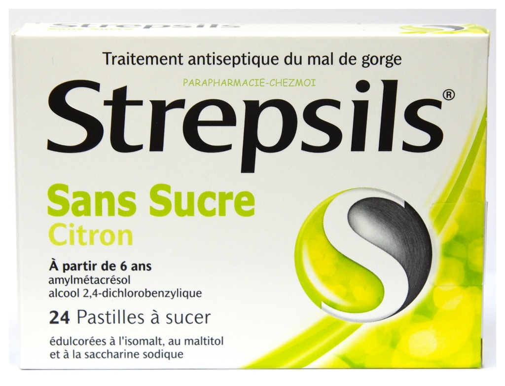 STREPSILS SANS SUCRE GOÛT CITRON - Parapharmacie Chez moi