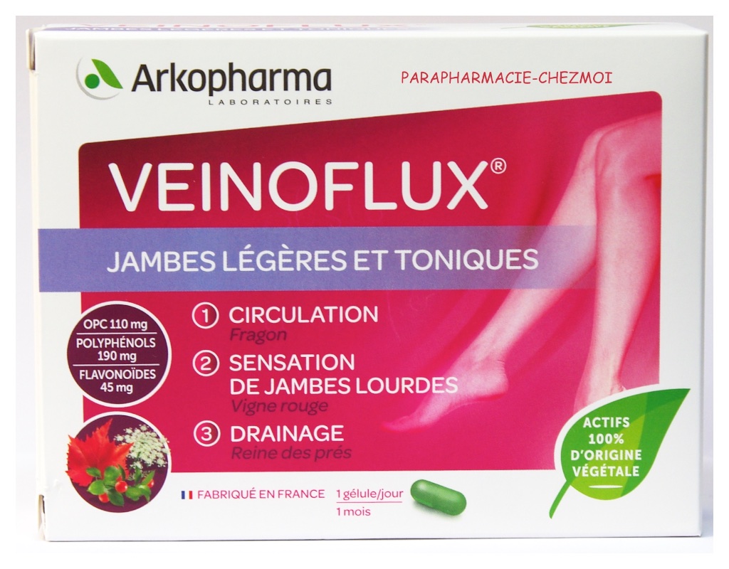 ARKOPHARMA VEINOFLUX JAMBES LÉGÈRES ET TONIQUES - Parapharmacie Chez moi