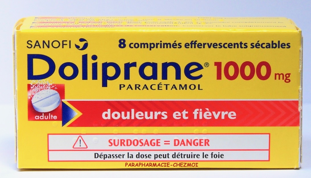 DOLIPRANE 1000 MG COMPRIMÉS EFFERVESCENTS - Parapharmacie Chez moi