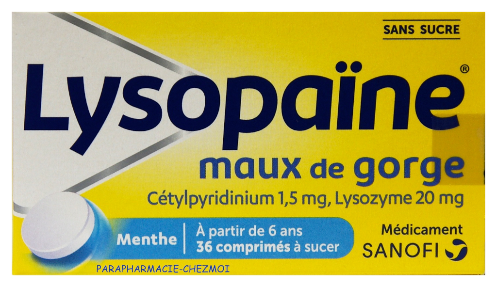 LYSOPAINE SANS SUCRE COMPRIMÉS - Parapharmacie Chez moi