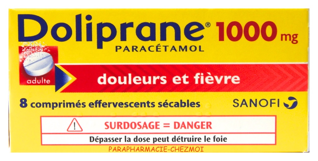 DOLIPRANE 1000 MG COMPRIMÉS EFFERVESCENTS - Parapharmacie Chez moi