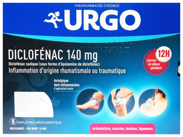 URGO EMPLÂTRES MÉDICAMENTEUX DICLOFÉNAC 140 MG - Parapharmacie Chez moi