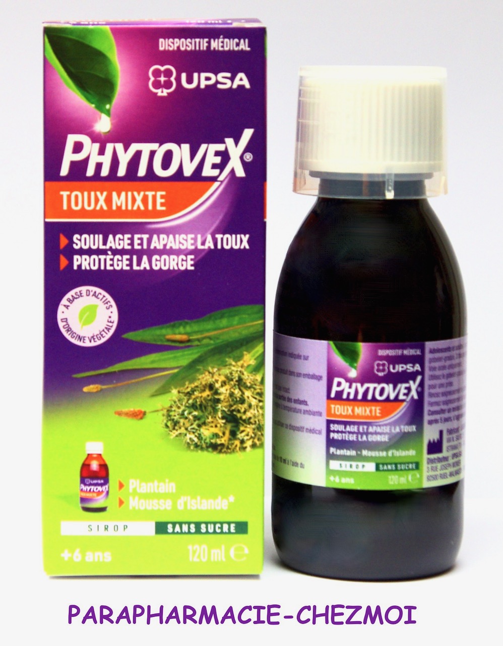 UPSA PHYTOVEX SIROP TOUX MIXTE - Parapharmacie Chez moi