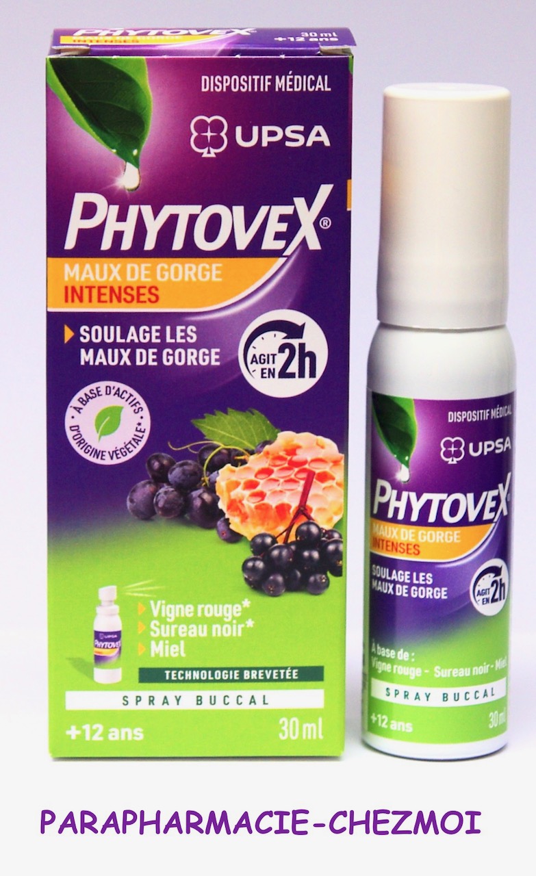 UPSA PHYTOVEX MAUX DE GORGE INTENSES SPRAY À BASE DE MIEL ...